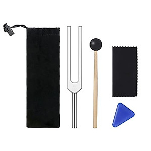 Soulmate Tuning Fork 528 Hz Tuning Forks for Healing with Silicone Hammer and Cleaning Cloth Chakra DNA Repair Sound Healing Musical Instrument Tuning Fork