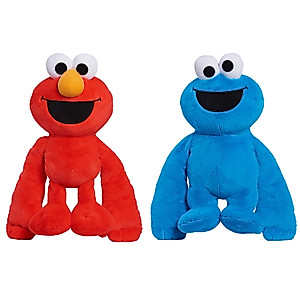 Sesame Street Monster Hugs Cookie Monster Weighted Sensory Plushie, Blue, Kids Toys for Ages 18 Month, Amazon Exclusive by Just Play