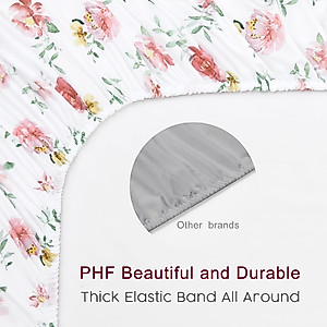 PHF Soft Fitted Crib Sheet Set, 2 Pack Silky Comfy Breathable Baby Sheets for Boys Girls, 28x52x8 Inch Fits Standard Crib and Toddler Mattresses, Light Grey & Light Grey