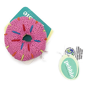 Pebble | Handmade Donut Baby Rattle with Sprinkles - Pink | Knitted Baby Toy | Fair Trade | Play Food | Machine Washable