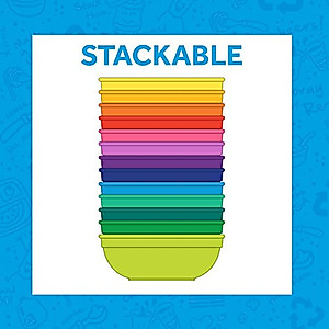 Re Play 20 oz Bowls Set of 4, Made in the USA from Heavyweight Recycled Milk Jugs, Virtually Indestructible, BPA Free, Dishwasher & Microwave Safe, Great for Kitchen or Outdoor, Red