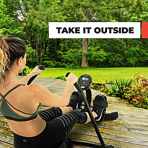 Lanos Hydraulic Rowing Machine | Adjustable Resistance | Rowing Machines for Home Use | LCD Monitor | Compact for Home Workout | Tone Muscle Improve Heart Health