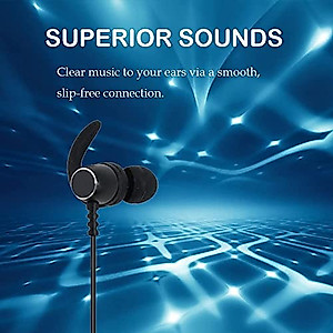 VIGROS ENC Noise Canceling Neckband Wireless Bluetooth 2 EQ Earbuds in-Ear Gaming Earphones, LED Light Fast Charge 70 Hours Play Headsets, Sweat Proof Ear-Hook Headphones Outdoor/Sports/Workout