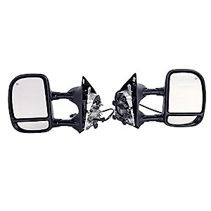 Towing Mirrors Replacement for 1999-2007 Ford F250 F350 F450 F550 Super Duty 2001-2005 Ford Excursion Tow Mirrors Power Heated with LED Signal Light Side Mirrors