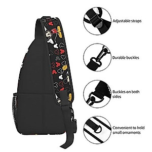 Cyrhjaxf Cute Design Cross Chest Bag Sling Backpack Crossbody Shoulder Bag Travel Hiking Daypacks For Men Women