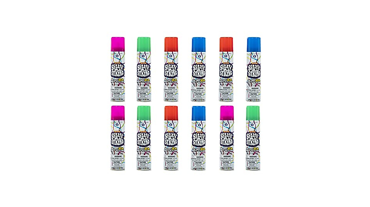 The Original Silly String Party Pack - 12 Colors, Non-Flammable Fun