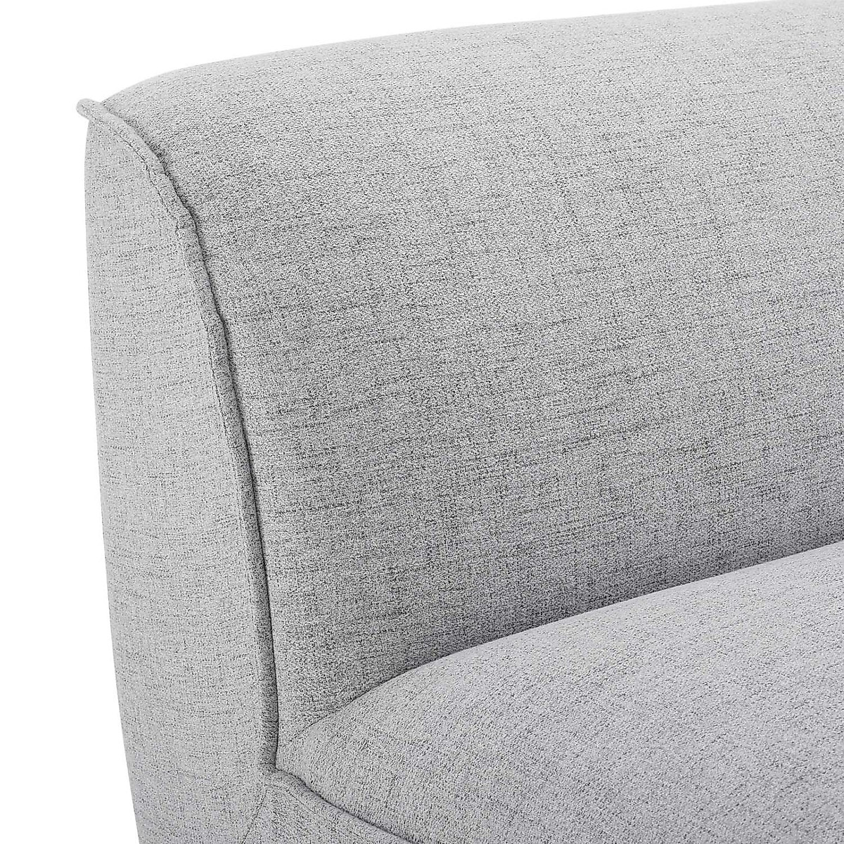 Modway Comprise Fabric Upholstered Sectional, Armless Chair, Light Gray