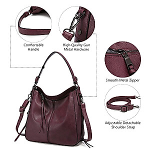 Tote Bag for Women PU Leather Shoulder Bags Fashion Hobo Bags Large Purse and Handbags with Adjustable Shoulder Strap