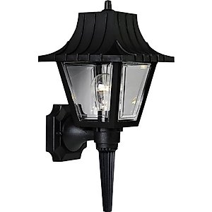 Progress Lighting P5815-31 Mansard Outdoor, 8-Inch Width x 17-Inch Height, Black