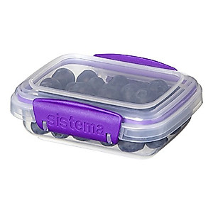Sistema 61520 KLIP IT Accents Food Storage Container, 200 ml - Assorted Colours