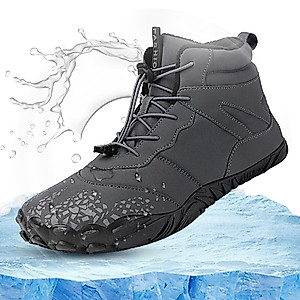 Barefoot Hiking Shoes, Non Slip Winter Boots, Waterproof Quick Drying Barefoot Shoes, Wide Box Toe Shoes, Hiking Shoes, Comfortable Trail Running Shoes for Women Men, Mountain Climbing, Cycling