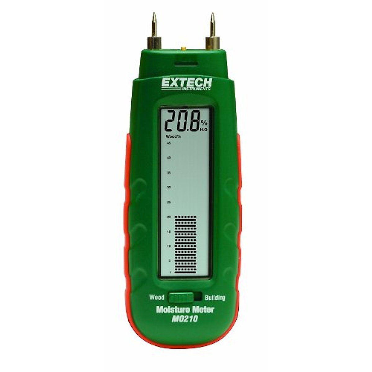 Extech MO210 Pocket Size Moisture Meter with 2-in-1 Digital LCD Readout and Analog Bargraph