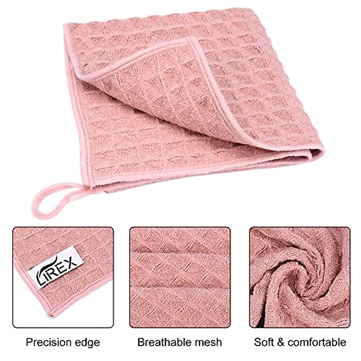 Lirex Kitchen Dishcloths Set (6 Pack), 11 x 11 inch Soft Dish Cloths Quick Absorbent Waffle Weave Fast Drying Dish Towels 85% Polyester 15% Nylon Dish Rag Kitchen Cloth for Washing Dishes