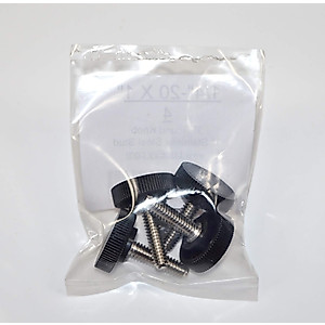 Four (4) 1/4-20 x 1 Long Stainless Steel Thumb Screws 1" Round Knurled Plastic Head