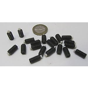 Black Oxide Steel Nylon Tip Set Screw 1/4"-20 x .500" Thread Length 20 pcs