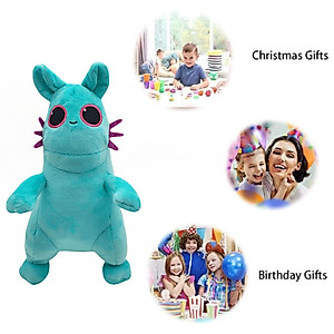 Generic Rain World Plush Toy, Cuddly Cartoon Anime Stuffed Animal Slugcat Plush Doll Character Pillow, Rain World SlugCat Plushies for Cartoon Fans Gift for Kids Fans Gift(Blue)