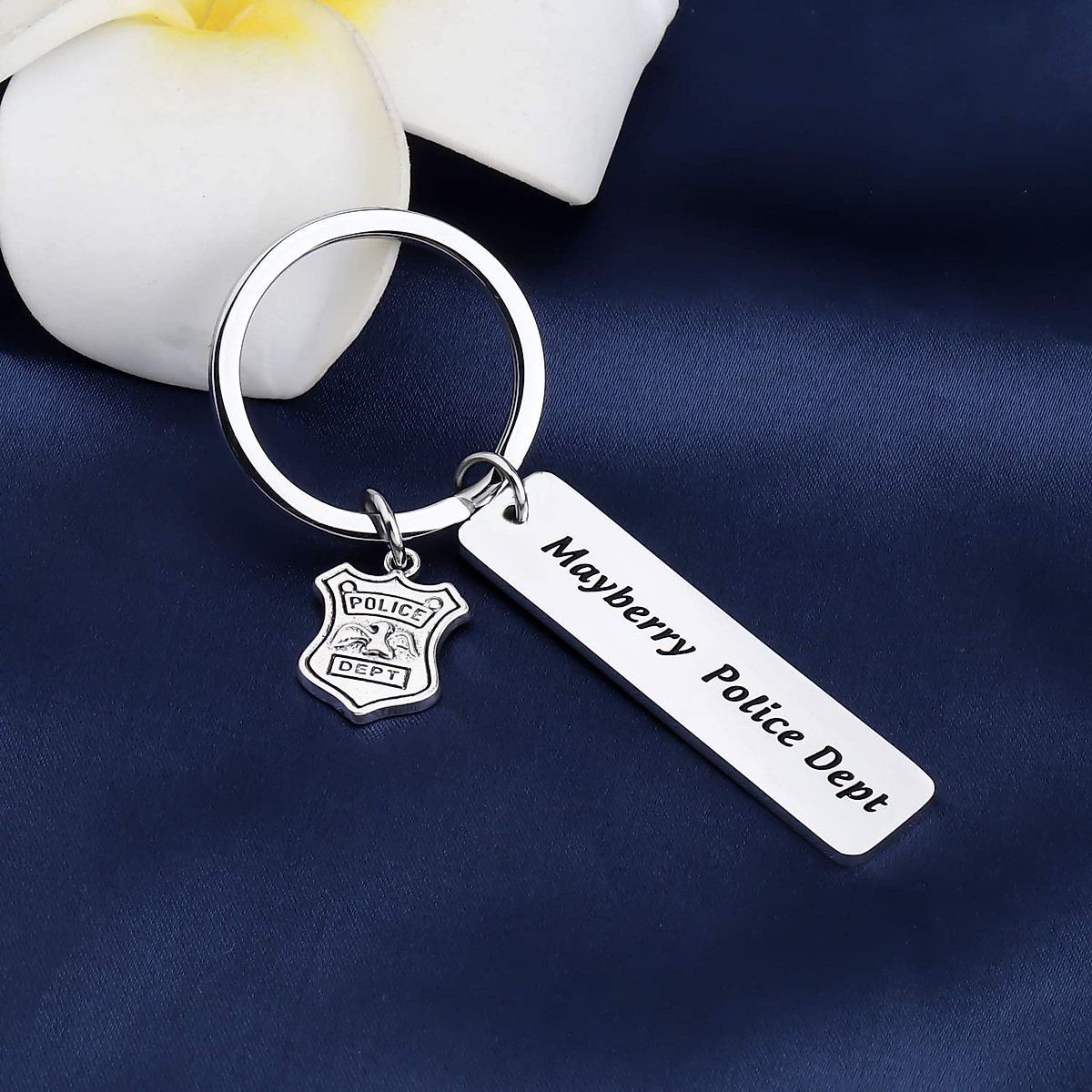 FAADBUK Funny Andy Griffith Show Keychain Mayberry Police Department Jewelry Andy Griffith Show Lover Gift For Friend Family (Mayberry K-S)