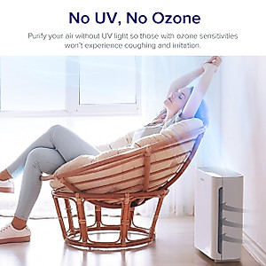 LEVOIT Air Purifiers for Home Large Room, H13 True HEPA Filter Cleaner with Washable Filter for Allergies, Smoke, Dust, Pollen, Quiet Odor Eliminators for Bedroom, Pet Hair Remover, Vital 100, White