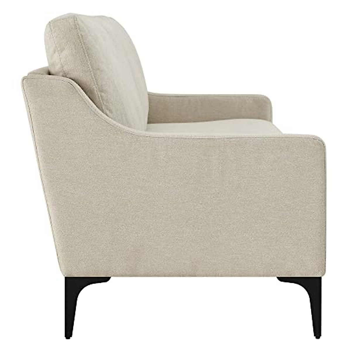 Modway Corland Modern Style Upholstered Fabric and Metal Sofa in Beige