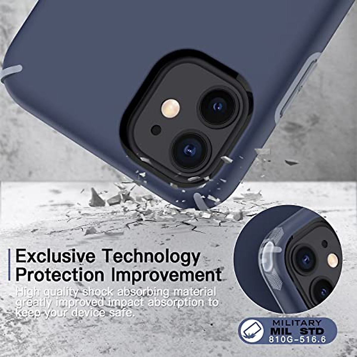 TEAM LUXURY Designed for iPhone 11 Case, [Ultra Impact Resist] [Anti-Scratch] Shockproof Protective Case for iPhone 11 Phone Case Cover (6.1”), (Navy Blazer Blue)