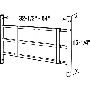 Segal S 4756 Fixed Window Guard – Adjustable Child Safety Window Guard Prevents Accidental Falls, Tamper Resistant Screws Included, Non-Egress, White, 32-1/2 to 54 In. W x 15-1/4 In. H (Single Pack)