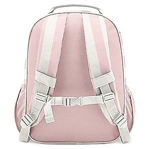 Simple Modern Kids Backpack for School Boys Girls | Kindergarten Elementary Toddler Backpack | Fletcher Collection | Kids - Medium (15" tall) | Just Pink Candy Stripe