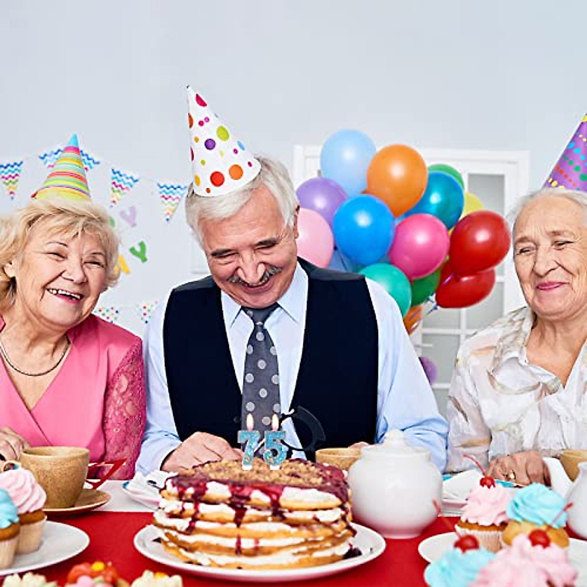 NKADKNS Birthday Candles, Number Candles (0-9) That Can Be Used in Combination. with Decorations Like Sea Shells, Conch, Pearls and More, Supplies for Anniversaries and Other Celebrations (5)