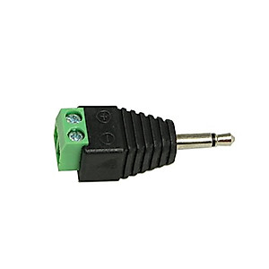 zdyCGTime 3.5mm TS Mono Male to 2 Pin Screw Terminal Female AUX Headphone Balum Converter Adapter (5-Pack)