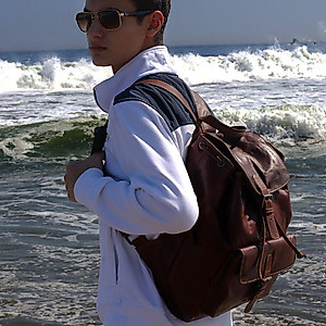 Voyager Drawstring Backpack #7517 (Brown)