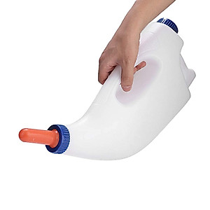 Redxiao~ Plastic Calf Milk Bottle, 4L Nursing Milk Feeder Calf Feeding Milk Bottle with Handle for Calf Cattle