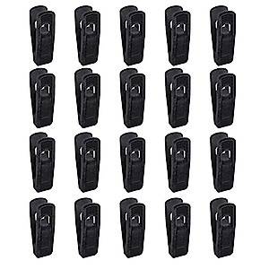 Tookie Velvet Hangers Clips, 20 Pack Strong Finger Flocked Clips, Beach Drying Racks, for Suit Velvet Hanger Pants Hangers Skirt Hanger, Perfect for Thin Velvet Hangers(Black)