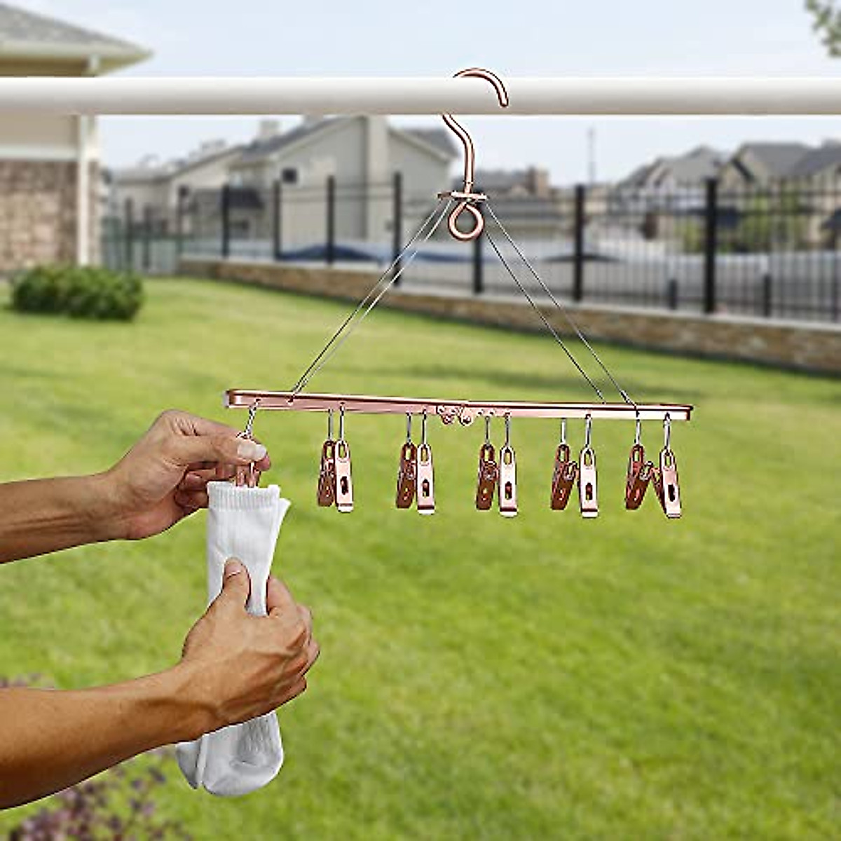KANGCAI Sock Hanger Clothes Drying Rack Mitten Drying Rack herb Drying Rack tendederos de ropa para secar Foldable Drying Racks for Laundry Racks for Apartments（Pink）