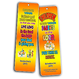 Ten Commandments Memory Verses Bookmarks for Kids (30-Pack) - Perfect Giveaways for Children’s Ministry and Sunday Schools