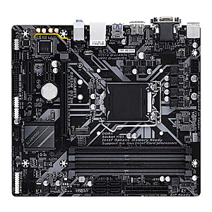GIGABYTE B365M DS3H (LGA1151/Intel/Micro ATX/USB 3.1 Gen 1 (USB3.0) Type A/DDR4/Motherboard), 10.43 x 10.43 x 2.12 inches