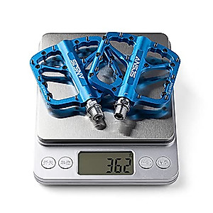 ANSJS Mountain Bike Pedals MTB Pedals Bicycle Flat Pedals Aluminum 9/16" Sealed Bearing Lightweight Platform for Road Mountain BMX MTB Bike……