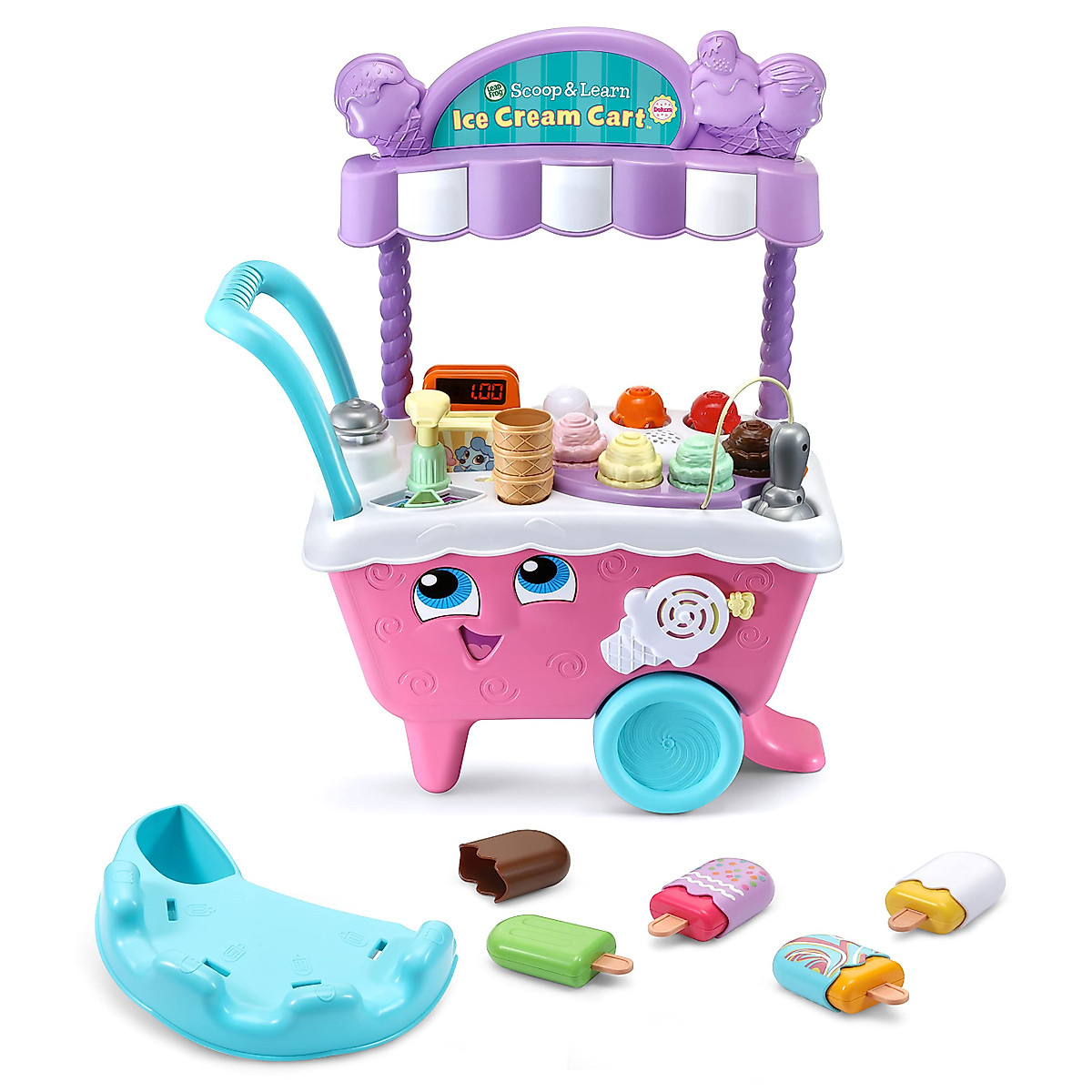 LeapFrog Scoop and Learn Ice Cream Cart Deluxe (Frustration Free Packaging), Pink