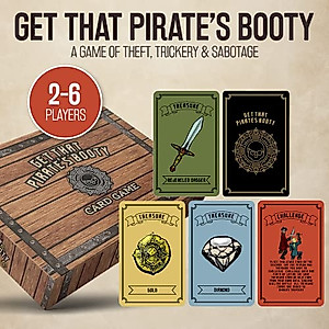 Get That Pirate's Booty Card Game, Fun 2-6 Player Family-Friendly Card Game for Adults, Teens, & Kids a Fun Pirate Themed Game and Good Stocking Stuffers Gift Ideas