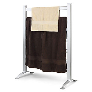 2-in-1 Towel Warmer and Drying Rack, Heated Towel Rack, Free Standing & Wall Mount with 6 Bars & Aluminum Frame for Bathroom (UL Certified)