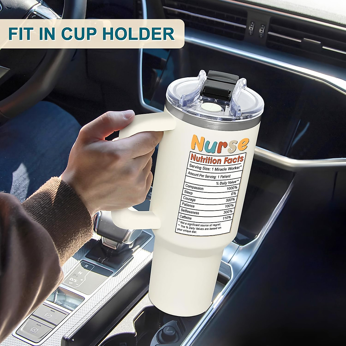 TAMUNBEE Nurse Gifts For Women - Nurse Week, Appreciation, Birthday, Christmas, Mothers Day Gifts for Nurses - Tumbler 40oz With Handle & Straw