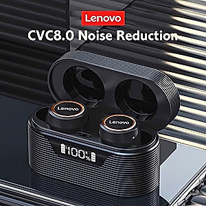 for Lenovo LP12 Wireless Bluetooth Earbuds, with Microphone Wireless Headphones USB-C Charging case LED Display Battery remaining