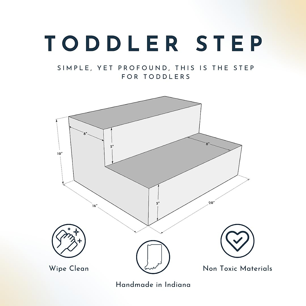 Foamnasium Toddler Step, Indoor Foam Playset, Soft Toddler and Active Kids Play Foam Step for Crawling, Climbing, Sliding and Jumping, Made in the US, Green