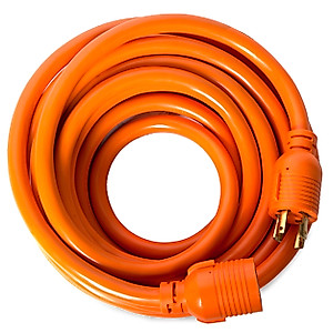 WEN PC3025 250V 30-Amp Generator Power Cord, Orange