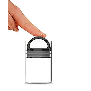 Prepara Evak Compact Glass Food Storage, 6 Ounce, Black