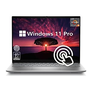 Dell Inspiron 14 Inch FHD Touchscreen Business Laptop, AMD Ryzen 5 5625U (6 Cores, Up to 4.3Ghz), 16GB RAM, 1TB SSD, Windows 11 Pro, Backlit Keyboard, Fingerprint Reader, Silver