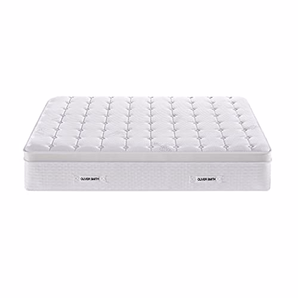 Queen Size Mattress - 14 Inch Cool Memory Foam & Spring Hybrid Mattress with Breathable Cover - Comfort Plush Euro Pillow Top - Rolled in a Box - Oliver & Smith