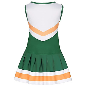 KAKALVER cheerleader costume for girls cheerleader outfit for Halloween Dress Up Cheerleader Gifts