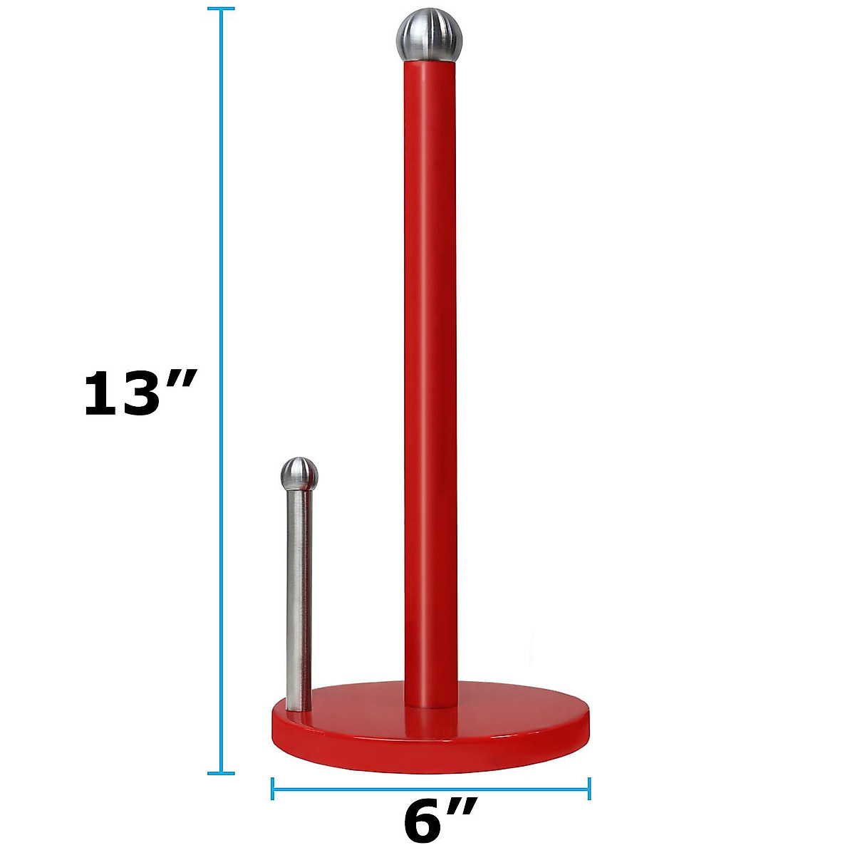Blue Donuts Enamel Coated Steel Paper Towel Holder (Red)
