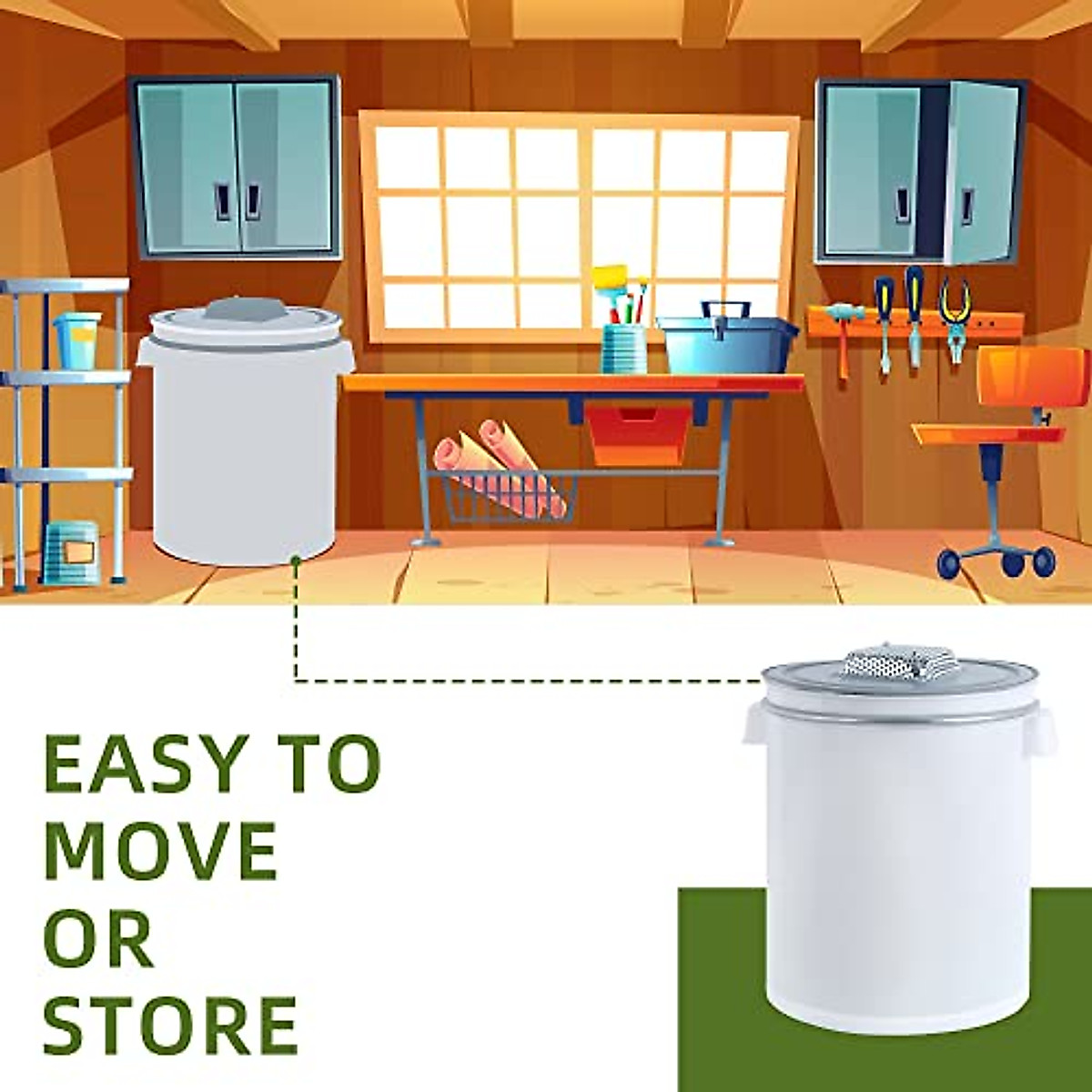 EVERYGROW Grain Mill Grinder Electric, Grain Grinder Mill, Corn Grinder Electric, Wheat Grinder, Brew Mill, 13.2 Gallons (50L)