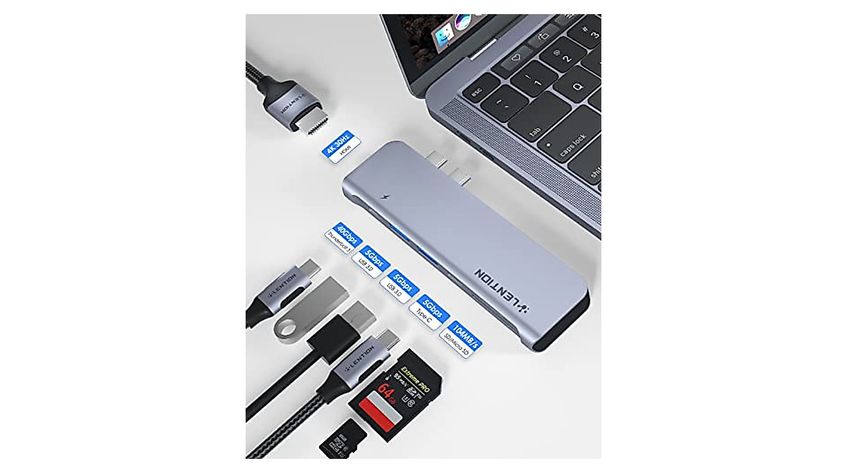 LENTION USB C Hub with 100W PD + 40Gbps USB C Port, 4K HDMI, 2 USB 3.0 ...