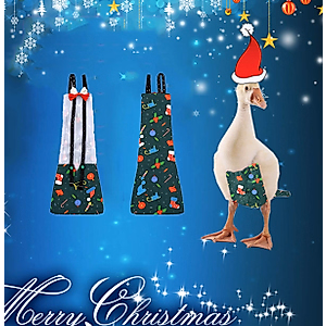 ZJW Chicken Diapers, Duck Diapers, Adjustable Poultry Cloth, Washable and Reusable, Suitable for Holidays, Birthdays, Celebration Party Gifts(S), Green